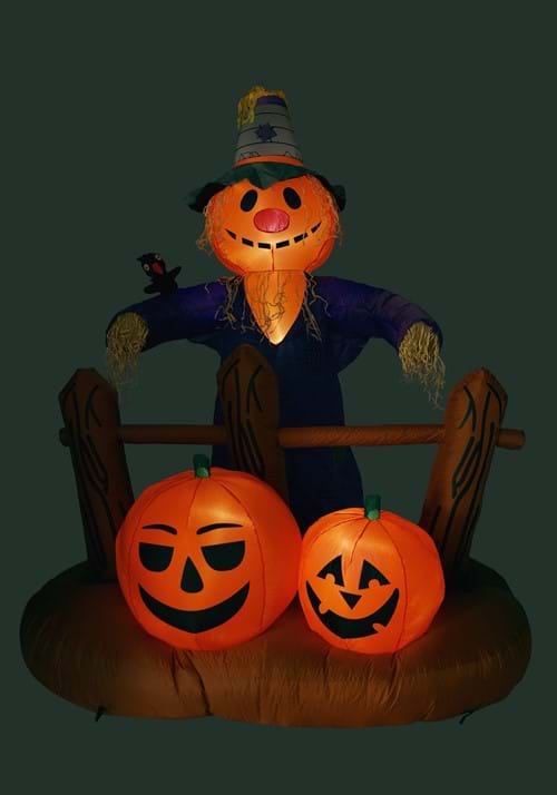8FT Pumpkin Patch Scarecrow Inflatable Yard Decoration | Scarecrow ...