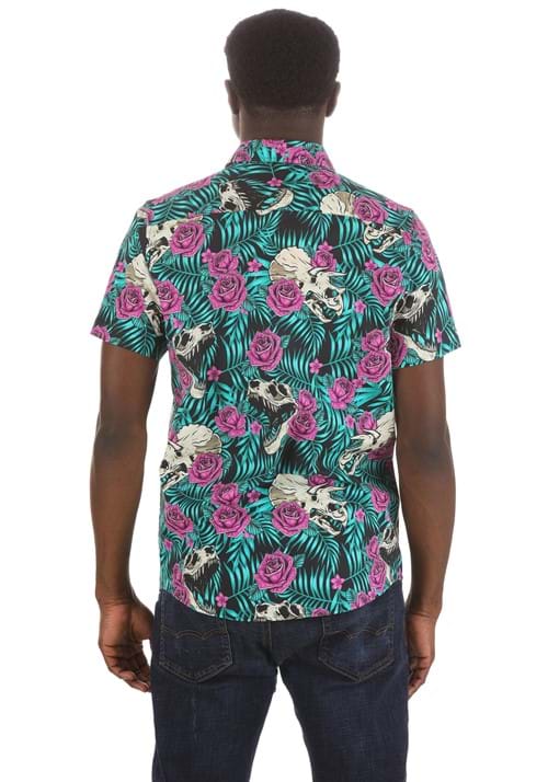 Dinosaur Bones Button Up Shirt for Adults