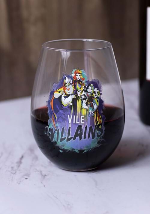 33.5 Disney Ounce Vile Villains Oversized Tear Drop Glass