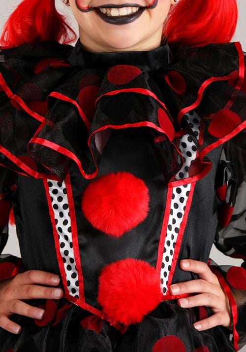 Wonderland Red Clown Girl's Costume | Evil Clown Costumes
