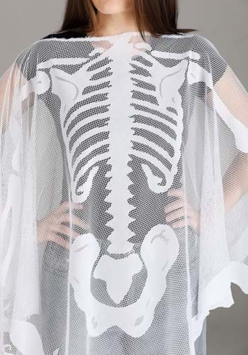 Sheer Skeleton Costume Poncho