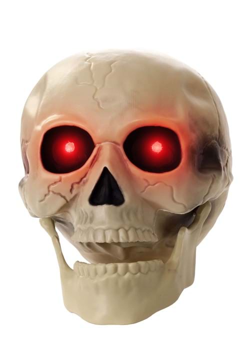 7-Inch Glowing Red Eyes Skull Prop | Skeletons & Skulls