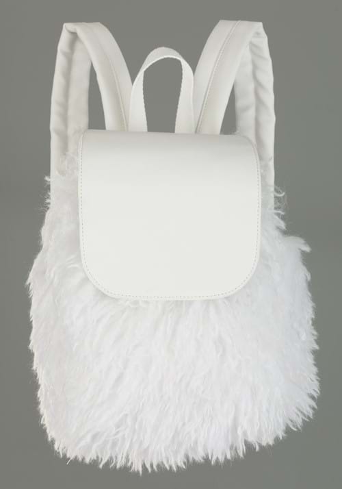 Clueless White Fuzzy Plush Backpack | Clueless Accessories
