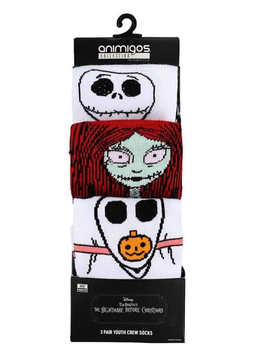 Nightmare Before Christmas 3 Pair Youth Character Socks