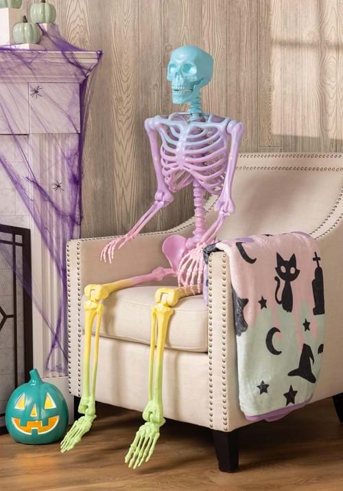 Poseable 5FT Crazy Bones Skeleton in Rainbow Decoration | Skeleton ...