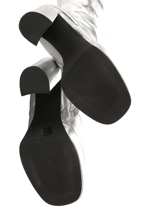Deluxe Women's Silver Gogo Boots | Costume Boots