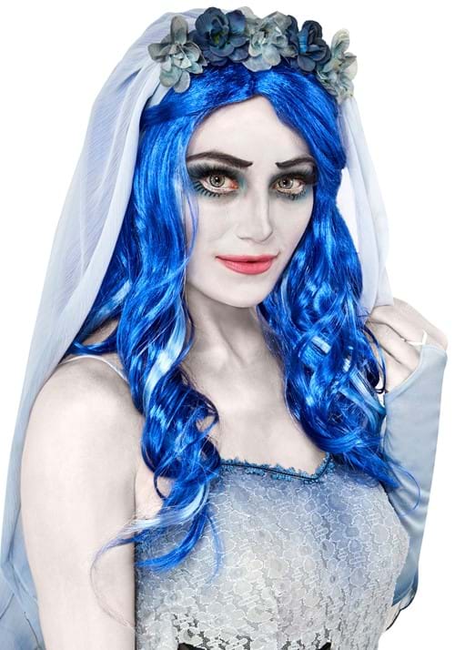 Corpse Bride Blue Wig for Women