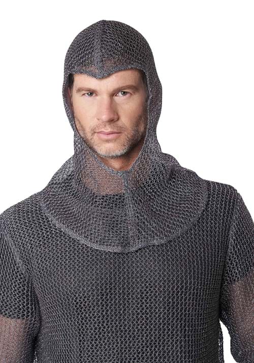 Adult Metallic Knit Chainmail Tunic & Cowl Costume