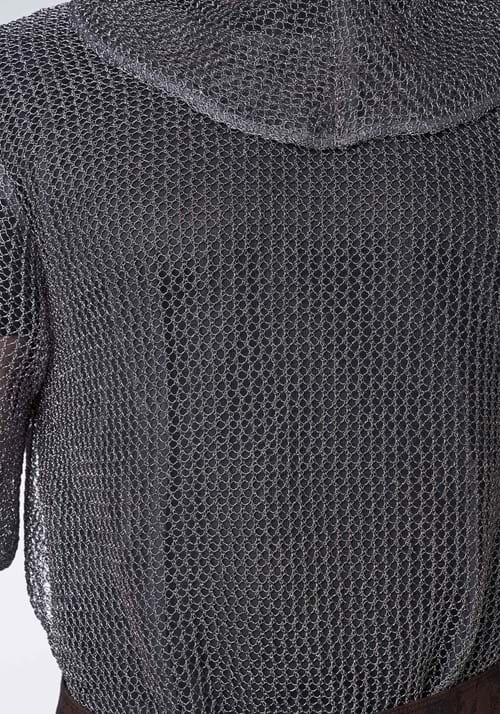 Adult Metallic Knit Chainmail Tunic & Cowl Costume