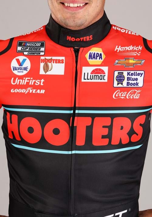 Adult Chase Elliott Hooters Uniform NASCAR Costume | NASCAR Costumes