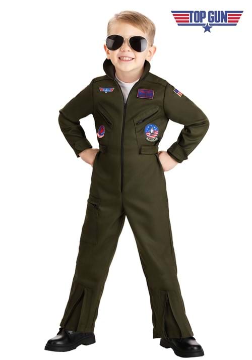 Top Gun Deluxe Flight Suit Toddler Costume | Top Gun Costumes