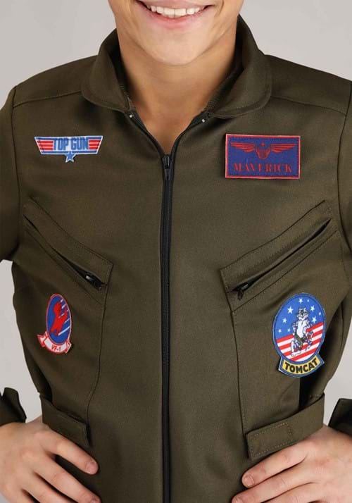 Child Top Gun Deluxe Flight Suit Costume | Top Gun Costumes