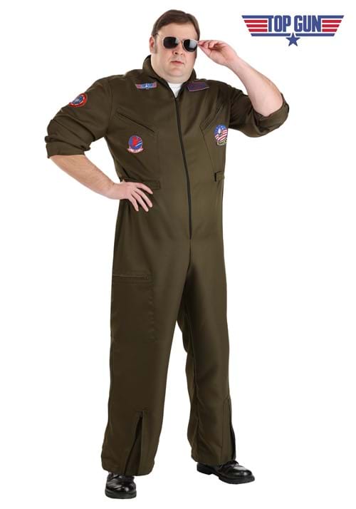 Plus Size Top Gun Deluxe Flight Suit Costume | Top Gun Costumes