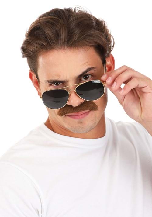 Top Gun Sunglasses & Mustache Costume Kit | Movie Accessories