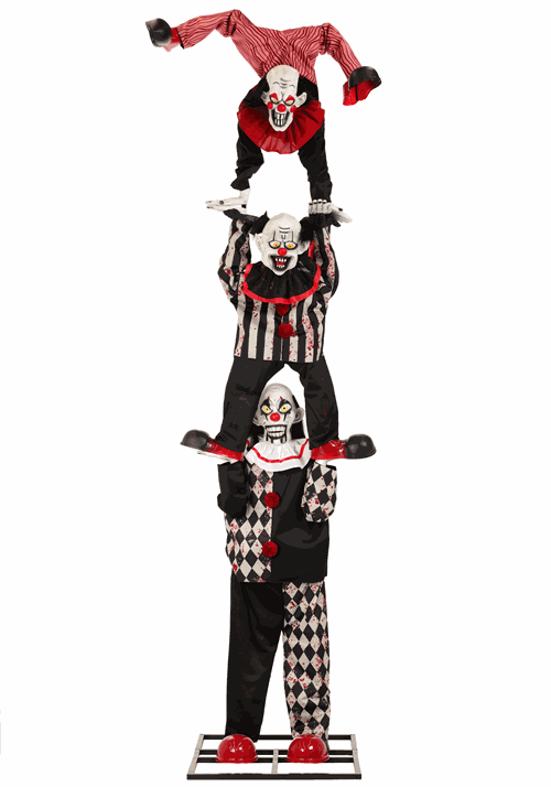 12FT 3-Stacked Acrobatic Animatronic Clowns Prop Decoration - Brick ...