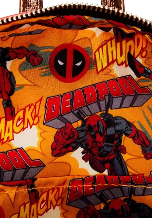 Marvel Loungefly Metallic Deadpool Cosplay Mini Backpack