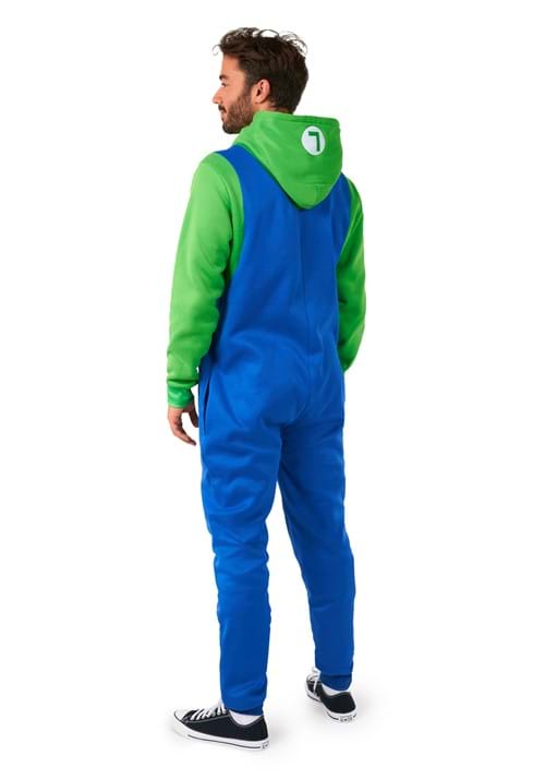 Super Mario Bros. Adult Luigi Costume Onesie | Luigi Costumes