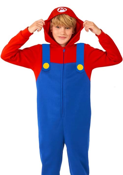 Child Super Mario Bros. Mario Costume Onesie | Mario Costumes