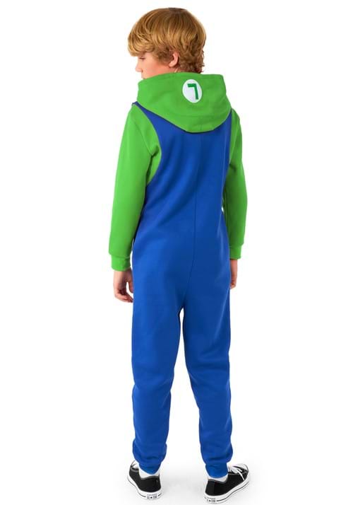 Child Super Mario Bros. Luigi Costume Onesie | Luigi Costumes