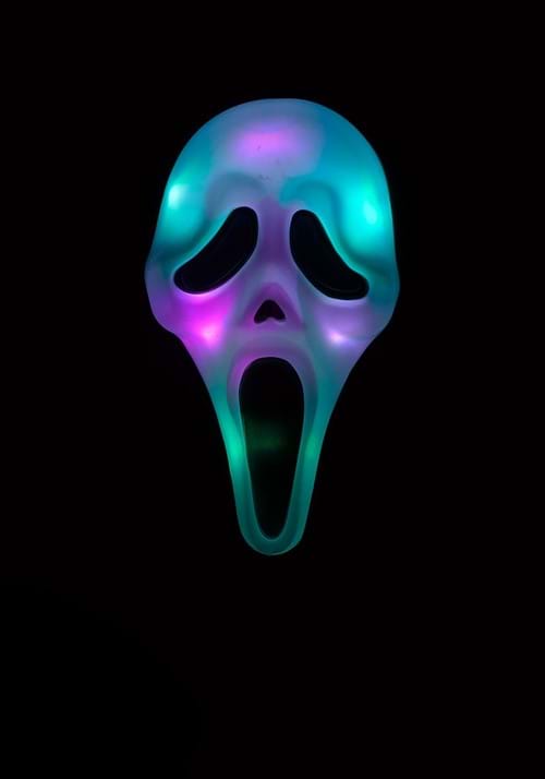 Color Changing Ghost Face Adult Costume Mask | Ghost Face Accessories