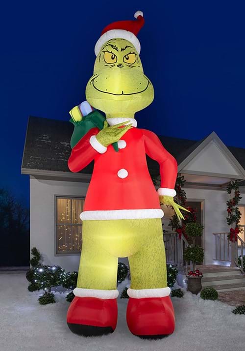 25 Foot Inflatable Grinch Santa Holiday Decoration | Inflatable Decorations