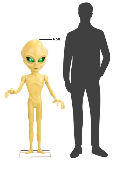 4.5FT Animatronic Area 51 Roswell Alien Decoration | Halloween Animatronics
