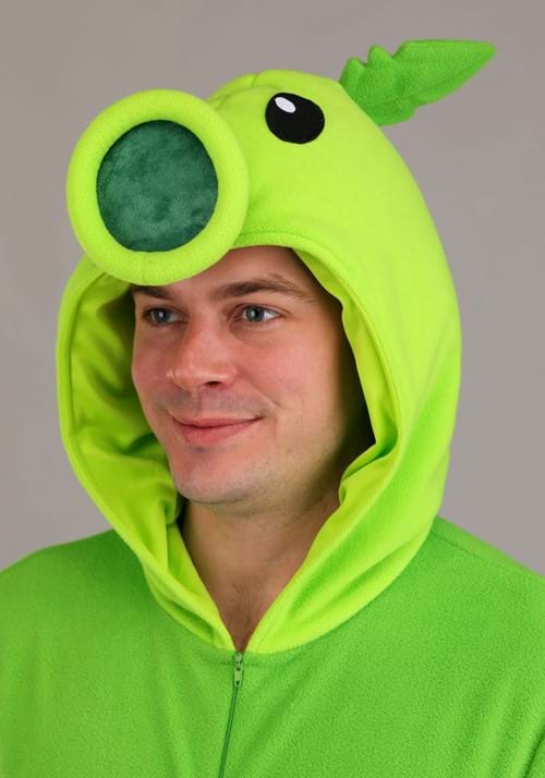 Plants vs Zombies Adult Peashooter Onesie Costume | Video Game Costumes