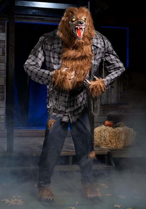 7FT Howling Werewolf Animatronic Halloween Prop | Halloween Animatronic ...