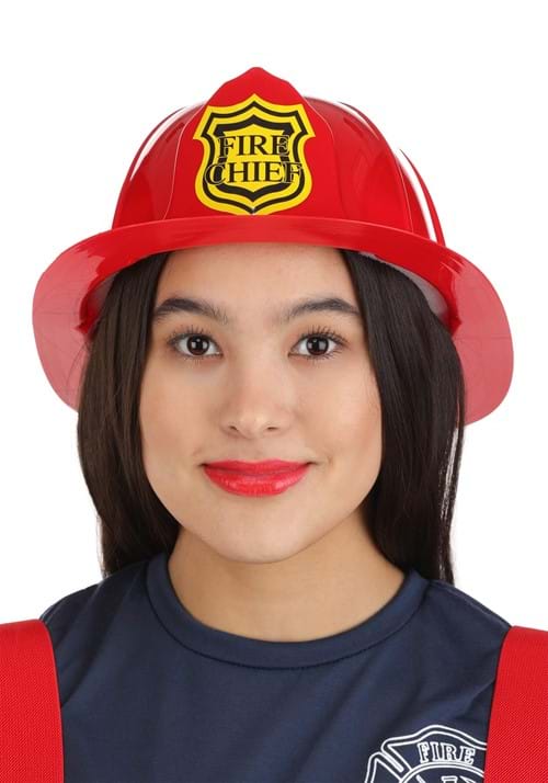 Red Firefighter Costume Helmet for Adults | Firefighter Accessories