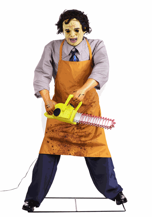 6FT Animatronic Leatherface Halloween Decoration | Halloween Animatronics