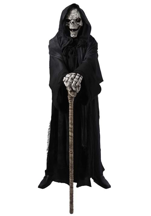 Dark Reaper Coat Adult Costume with Skull Mask and Skeleton Gloves ...