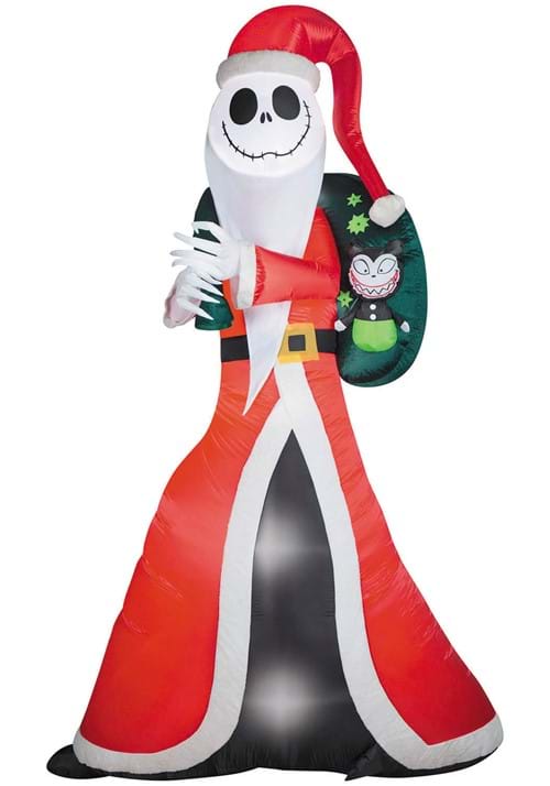 10FT Inflatable Disney Jack Skellington "Sandy Claws" Decoration ...