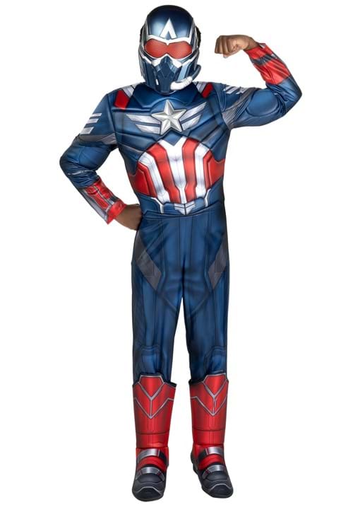 Boy's Deluxe Captain America Sam Wilson Costume | Marvel Costumes