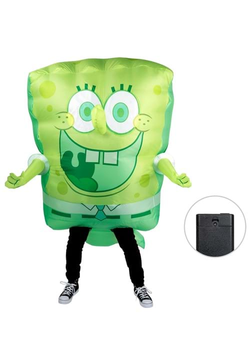 Adult Ghost Spongebob Squarepants Inflatable Costume | Nickelodeon Costumes