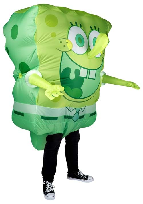 Adult Ghost Spongebob Squarepants Inflatable Costume | Nickelodeon Costumes