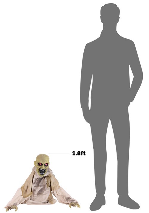 1.8FT Tabletop Lunging Zombie Animatronic Decoration | Zombie Decorations